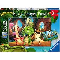 Puzzle 2x12 delova Družina malih dinosaurusa Ravensburger 05125