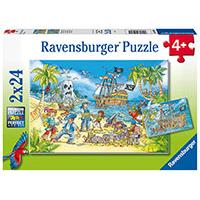 Puzzle 2x24 dela Ostrvo avanture Ravensburger 05089
