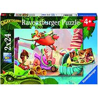 Puzzle 2x24 dela Družina malih dinosaurusa Ravensburger 05126