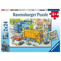 Puzzle 2x24 dela Gradska vozila Ravensburger 05096