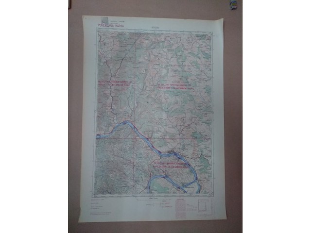 Topografska karta Kladovo, poverljiva karta