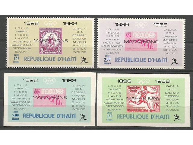 Haiti,OI od 1896-1968 1969.,blokovi-komplet,čisto