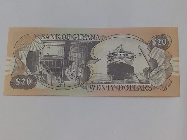 20 Dolara - Gvajana - Brod - Vodopad - ODLIČNA