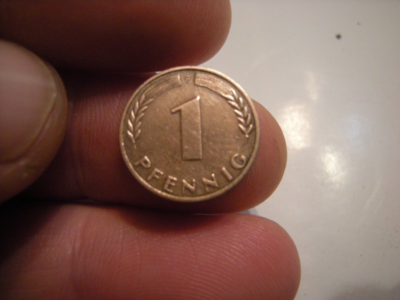 1 pfennig 1950 god. ` F `