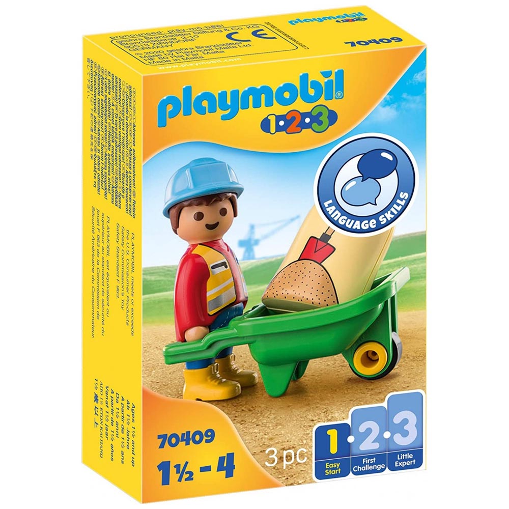 Playmobil 1.2.3 Radnik sa kolicima