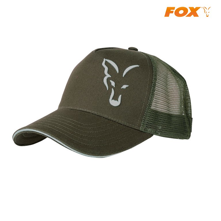 Fox Kačket Green & Silver Trucker Cap