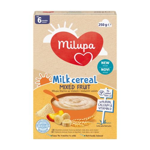 Milupa mlečna instant kaša mešano voće 250g