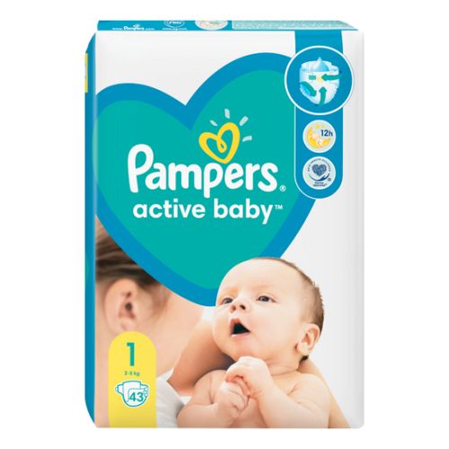 Pampers pelene active baby 1 (2-5kg) 43kom