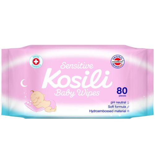 Kosili vlažne maramice za bebe 80 kom - boja roze