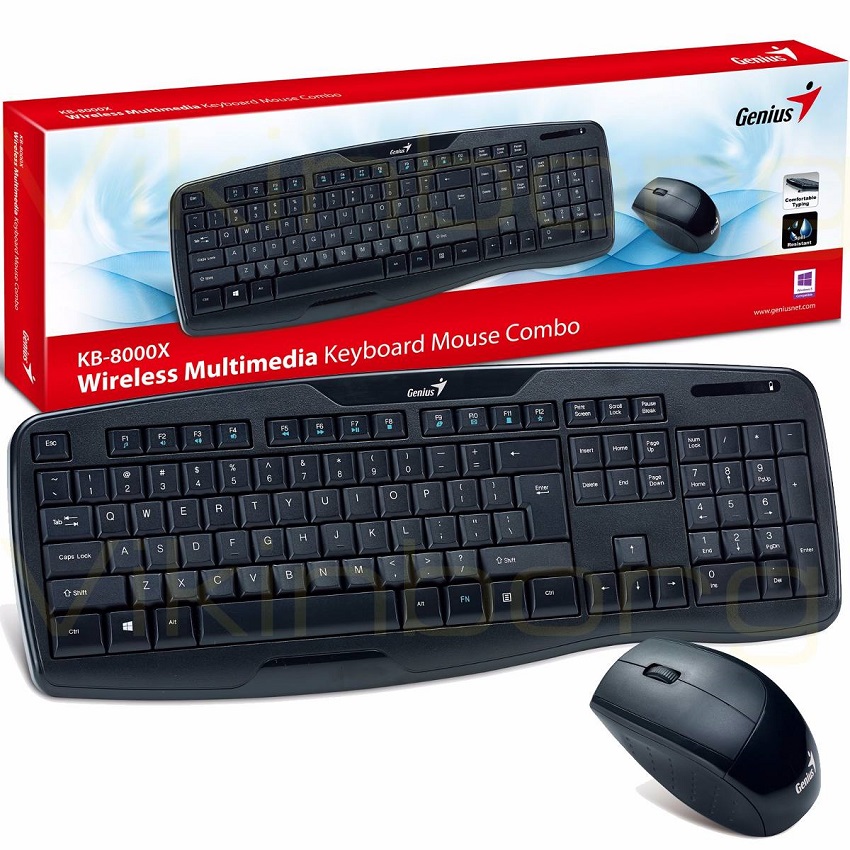 Genius Komplet tastatura i miš KB-8000X, USB, BLACK, SER