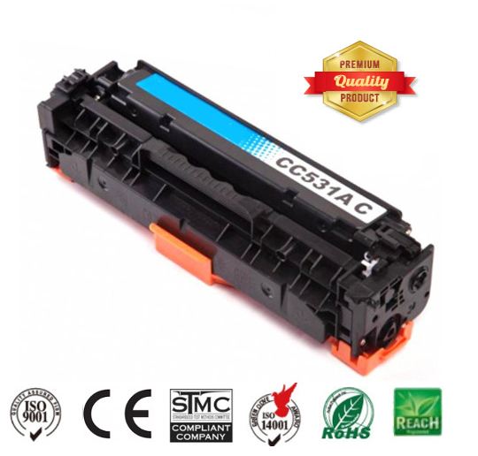 Toner PrinterMayin CC531A 304A CE411 Cyan za HP CP2025 CM2320 MFP/Canon LBP 7660CDN color laser 2800str