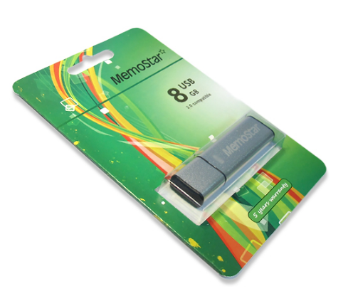 USB Flash memorija MemoStar 8GB CUBOID srebrna
