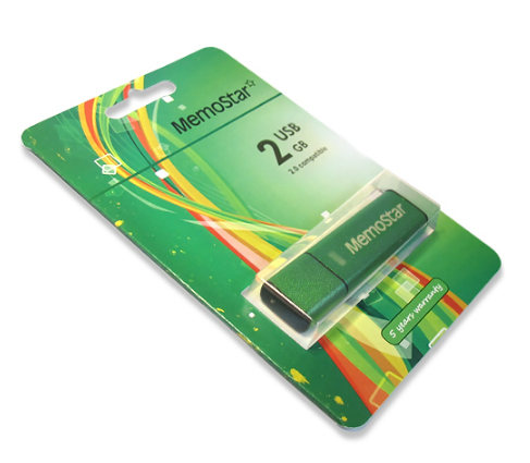 USB Flash memorija MemoStar 2GB CUBOID zelena