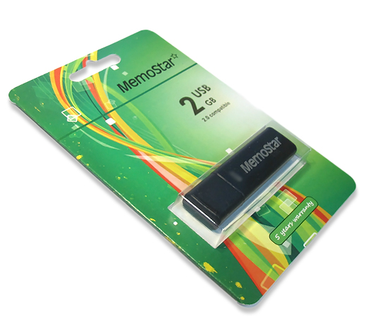 USB Flash memorija MemoStar 2GB CUBOID crna