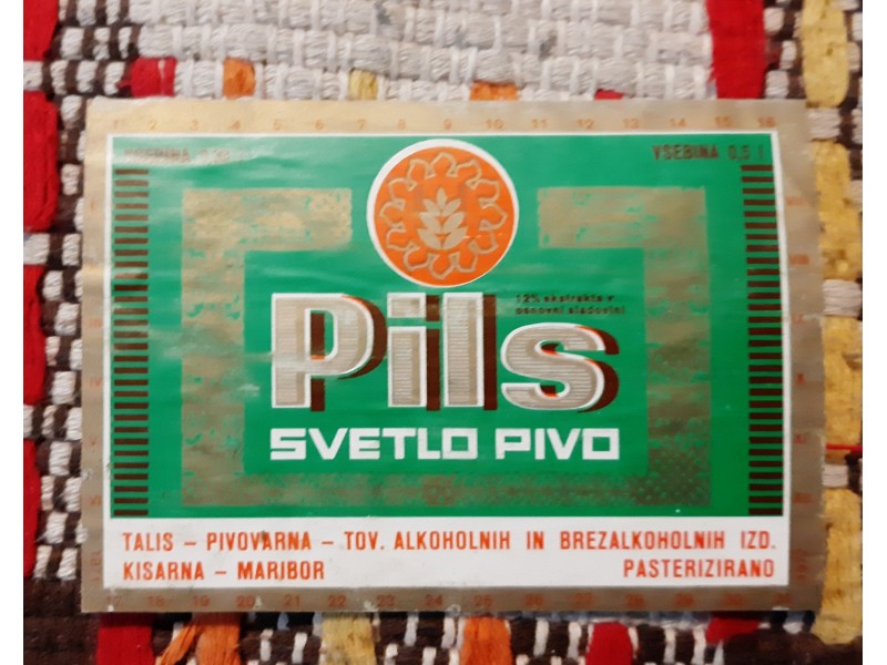 Etiketa - PILS svetlo pivo - Maribor