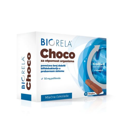 BIORELA CHOCO ŠTANGLICE 10 KOMADA