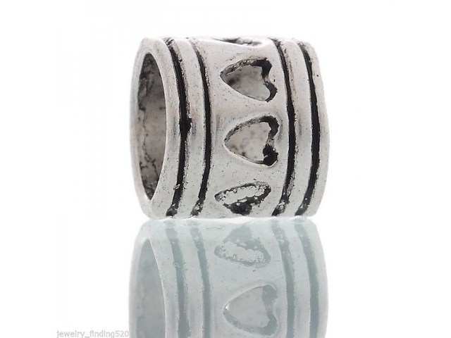 Pandora perla tibetansko srebro srce 7x7mm