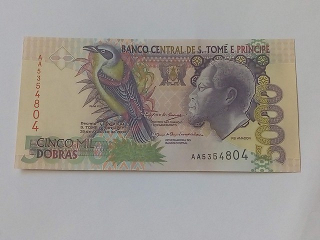5000 Dobras 2004.g - Sao Tome And Principe - Ptica