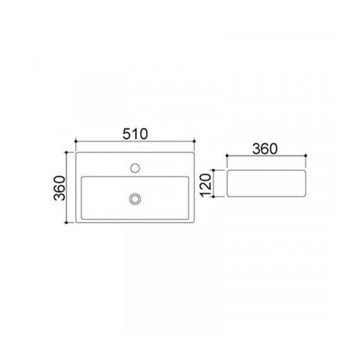 Lavabo KAIRO 51x36 cm