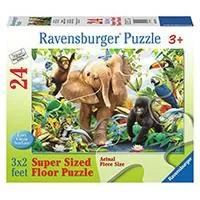 Ravensburger Velike podne puzzle 24 dela Mladunci iz džungle 05347