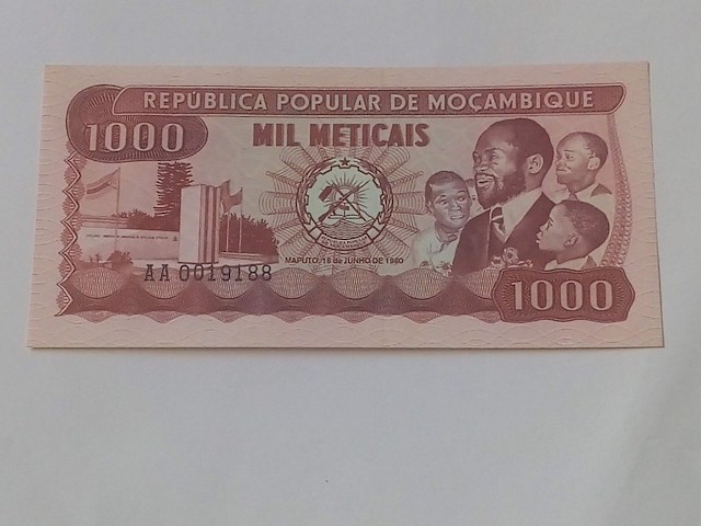 1000 Meticais 1980.g - Mozambik - ODLIČNA -