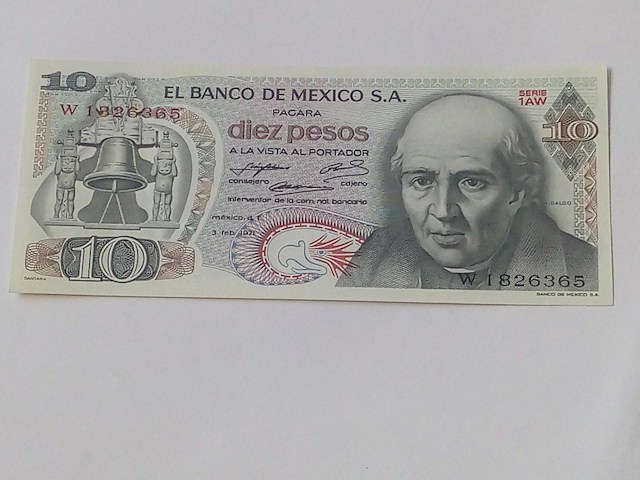 10 Pesos 1971.g - Meksiko - ODLIČNA -