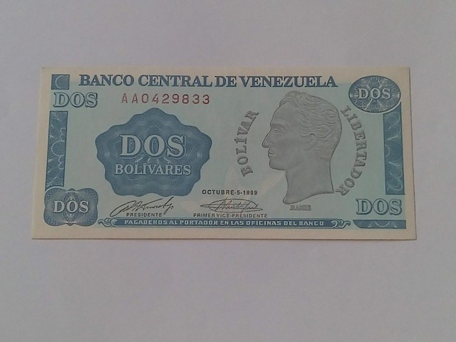 2 Bolivares 1989.g - Venecuela - LEPA -