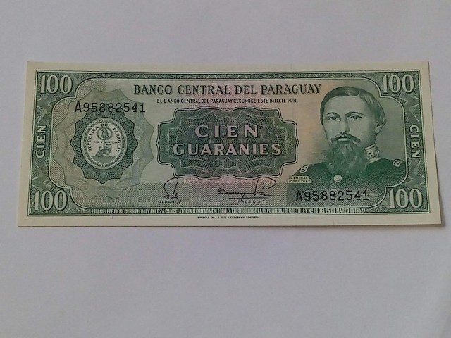 100 Guarani - Paragvaj - ODLIČNA -