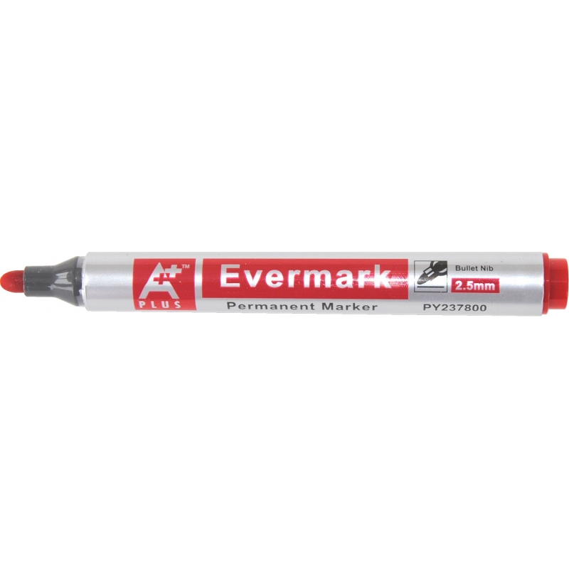 Permanent marker Evermark PY237800 obli vrh 2,5 mm A Plus crvena