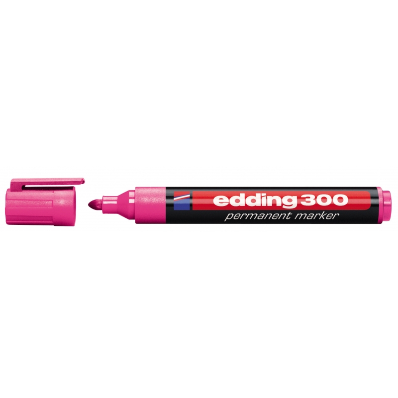 Marker permanent 300 1,5-3mm, zaobljeni Edding roze