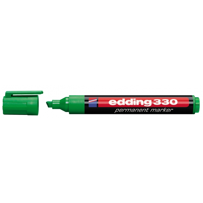 Marker permanent 330 1-5mm, kosi vrh Edding zelena