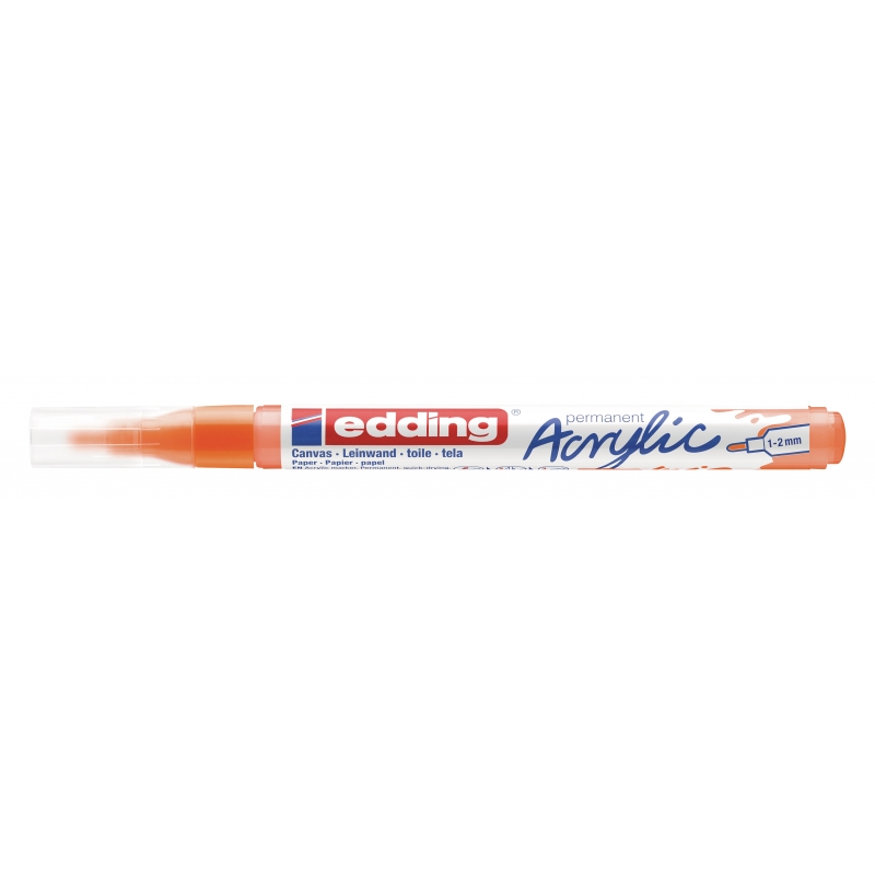 Akrilni marker E-5300 fine 1-2mm obli vrh Edding neon narandžasta