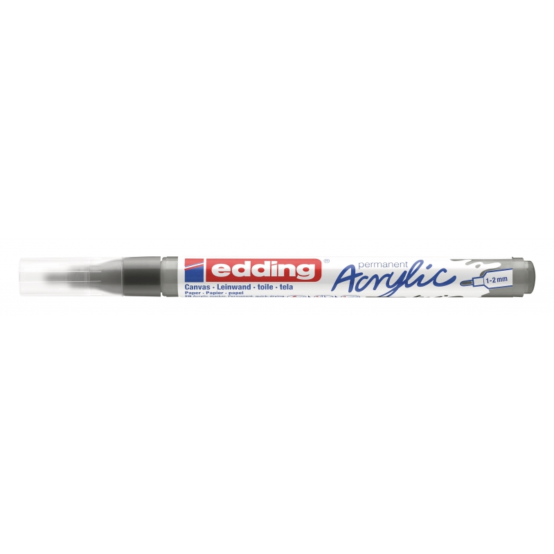 Akrilni marker E-5300 fine 1-2mm obli vrh Edding antracit