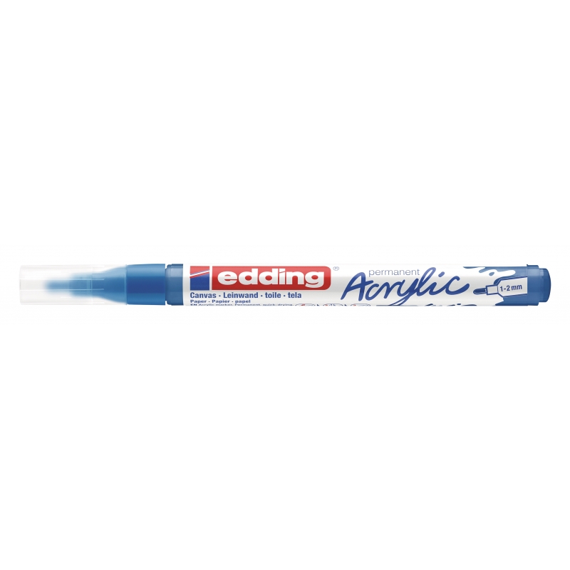 Akrilni marker E-5300 fine 1-2mm obli vrh Edding plava