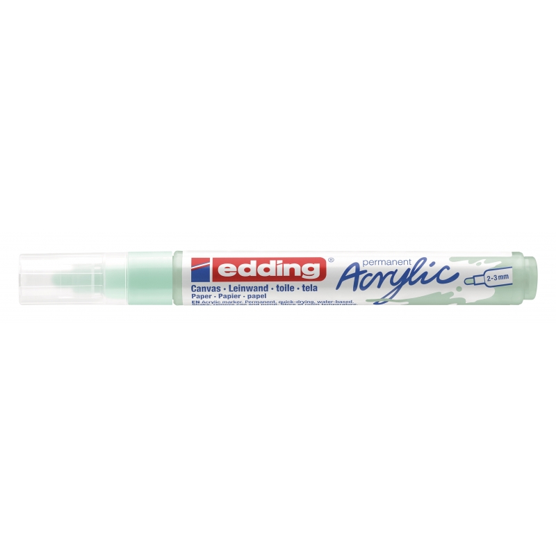 Akrilni marker E-5100 medium 2-3mm obli vrh Edding mramorno zelena