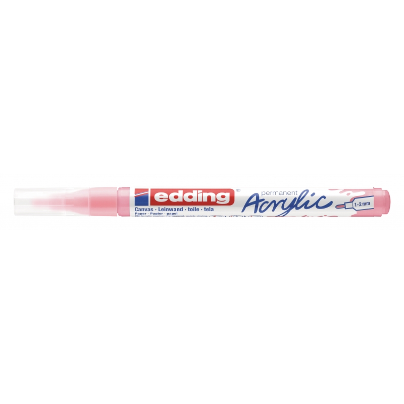 Akrilni marker E-5300 fine 1-2mm obli vrh Edding nežno roze