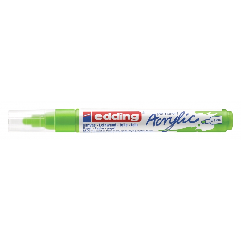 Akrilni marker E-5100 medium 2-3mm obli vrh Edding limun zelena