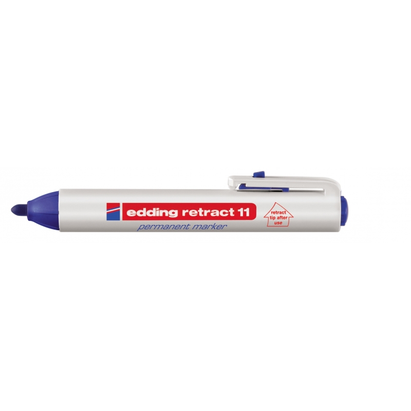 Permanent marker E-11 Retract 1,5-3mm Edding plava