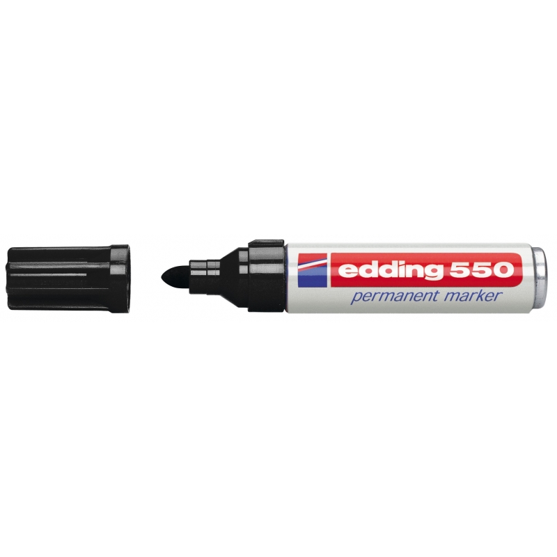 Marker permanent E-550 3-4mm Edding crna