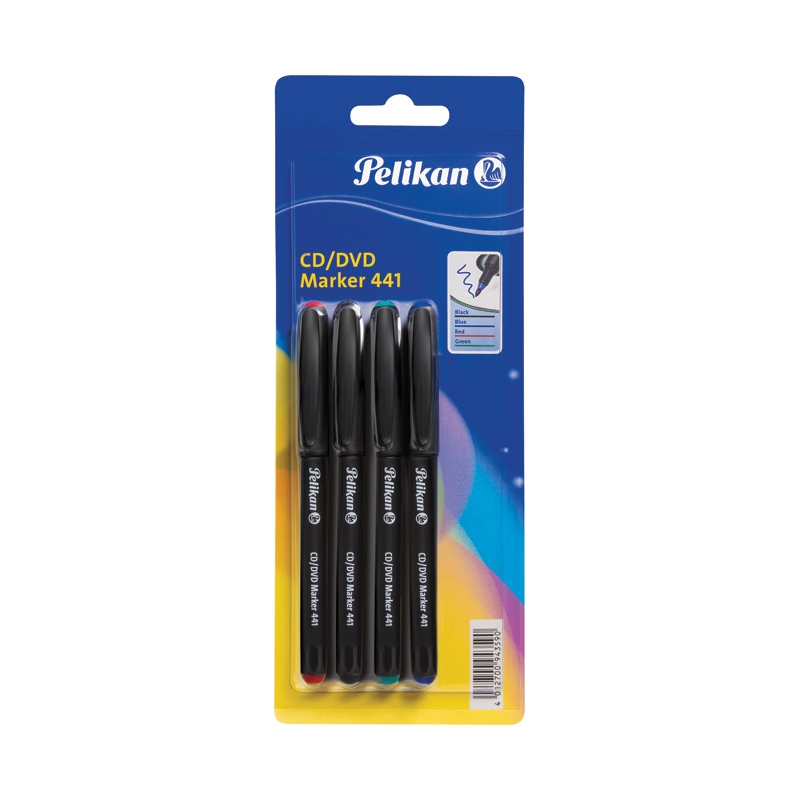 Marker za CD permanentni 0,7mm 441 pk4 Pelikan 943597 sortirano blister