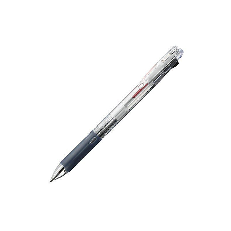 Hemijska olovka Zebra Clip On Slim 4C 0,7 Clear (4 boje u jednom telu, crna+plava+zelena+crvena) 45973/ 4901681459735