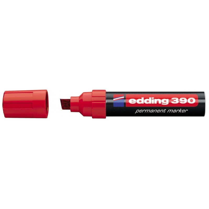 MARKER PERMANENT 390 4-12MM, DEBLJI, KOSI VRH EDDING CRVENA