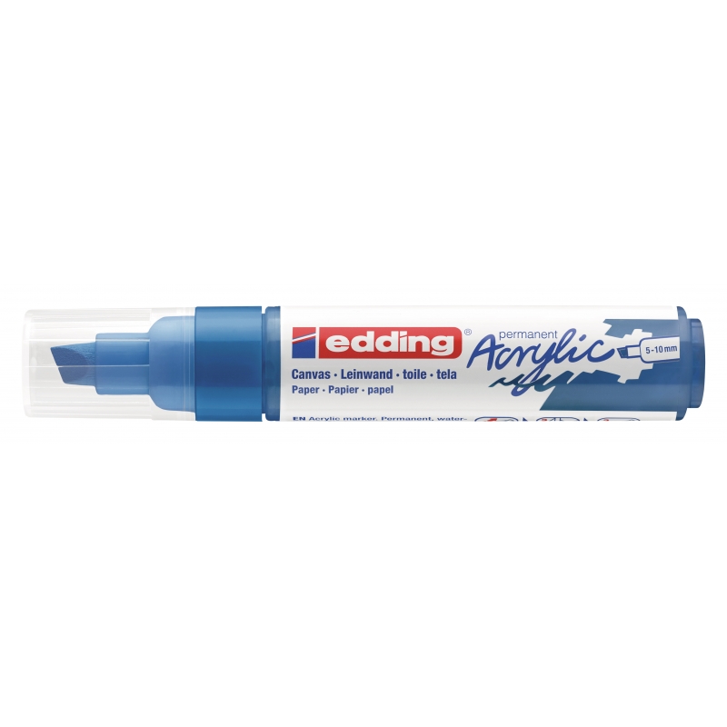 Akrilni marker E-5000 broad 5-10mm kosi vrh Edding plava