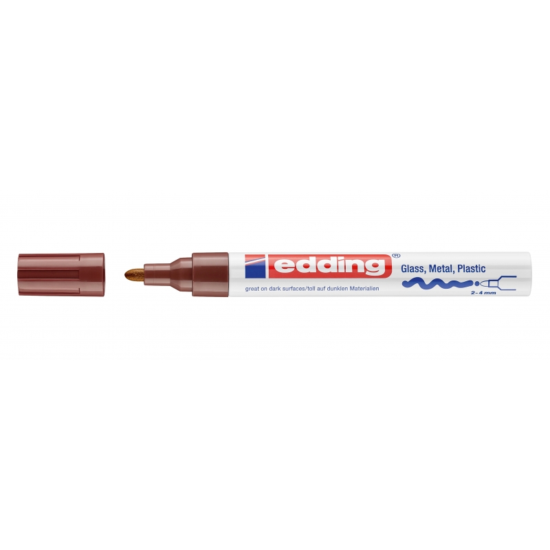 Paint marker E-750 2-4mm Edding braon