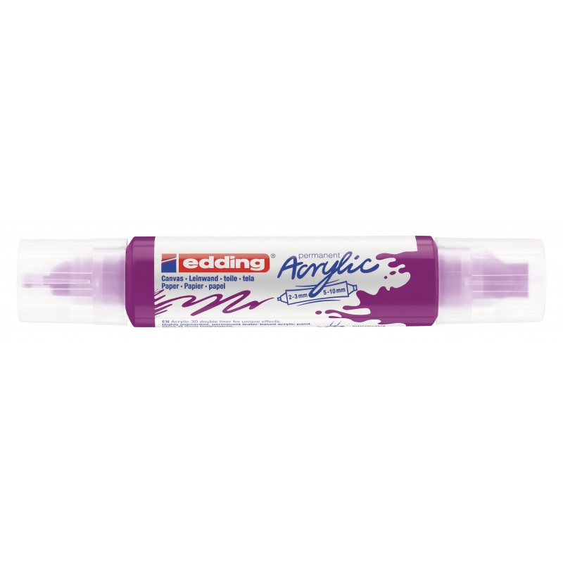 Akrilni marker E-5400 double-liner sa dva vrha Edding borovnica