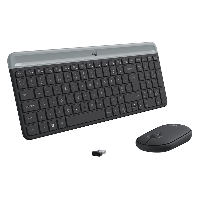 KOMPLET TASTATURA + MIŠ LOGITECH MK470 SLIM WIRELESS KEYBOARD AND MOUSE COMBO GRAPHITE -YU