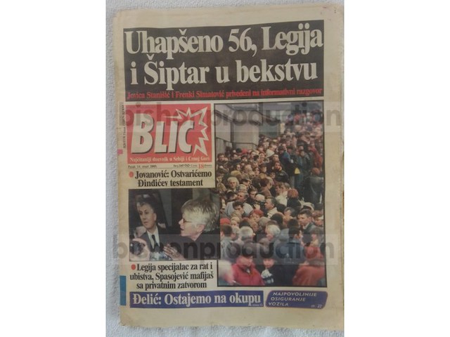 Blic - atentat na Đinđića