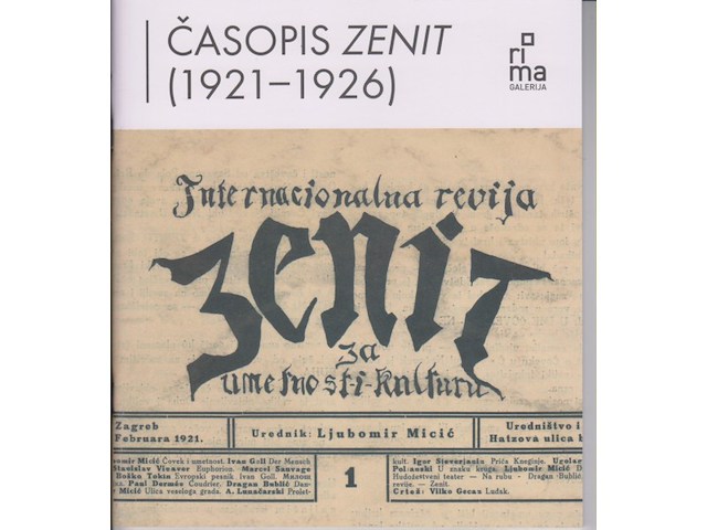 ČASOPIS ZENIT 1921-1926 sto godina od pokretanja avanga