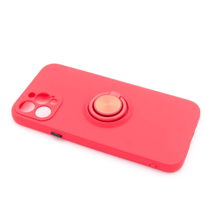 TPU MATTE RING for iPhone 12/12 Pro (6.1") crvena