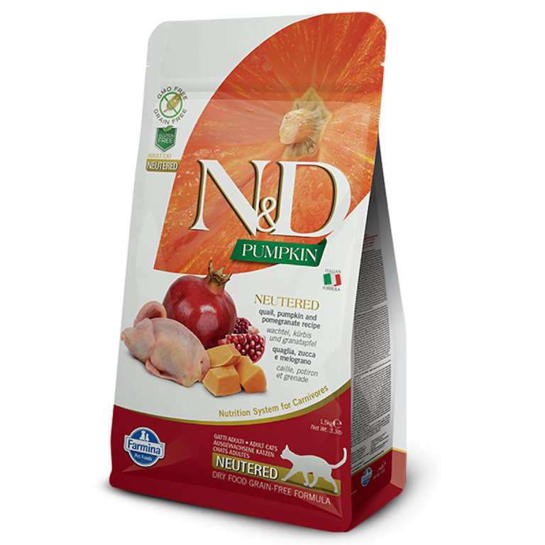 N&D Pumpkin hrana za sterilisane mačke - Quail & Pomegranate 5kg